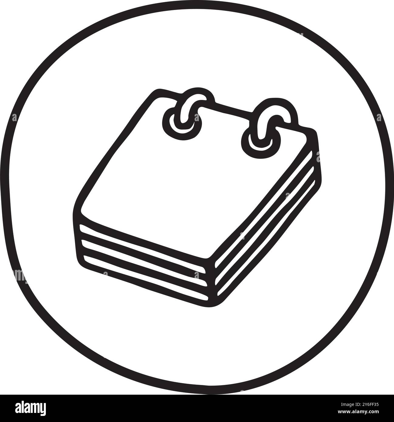 Doodle Notepad icon. Infographic symbol in a circle Stock Vector Image ...
