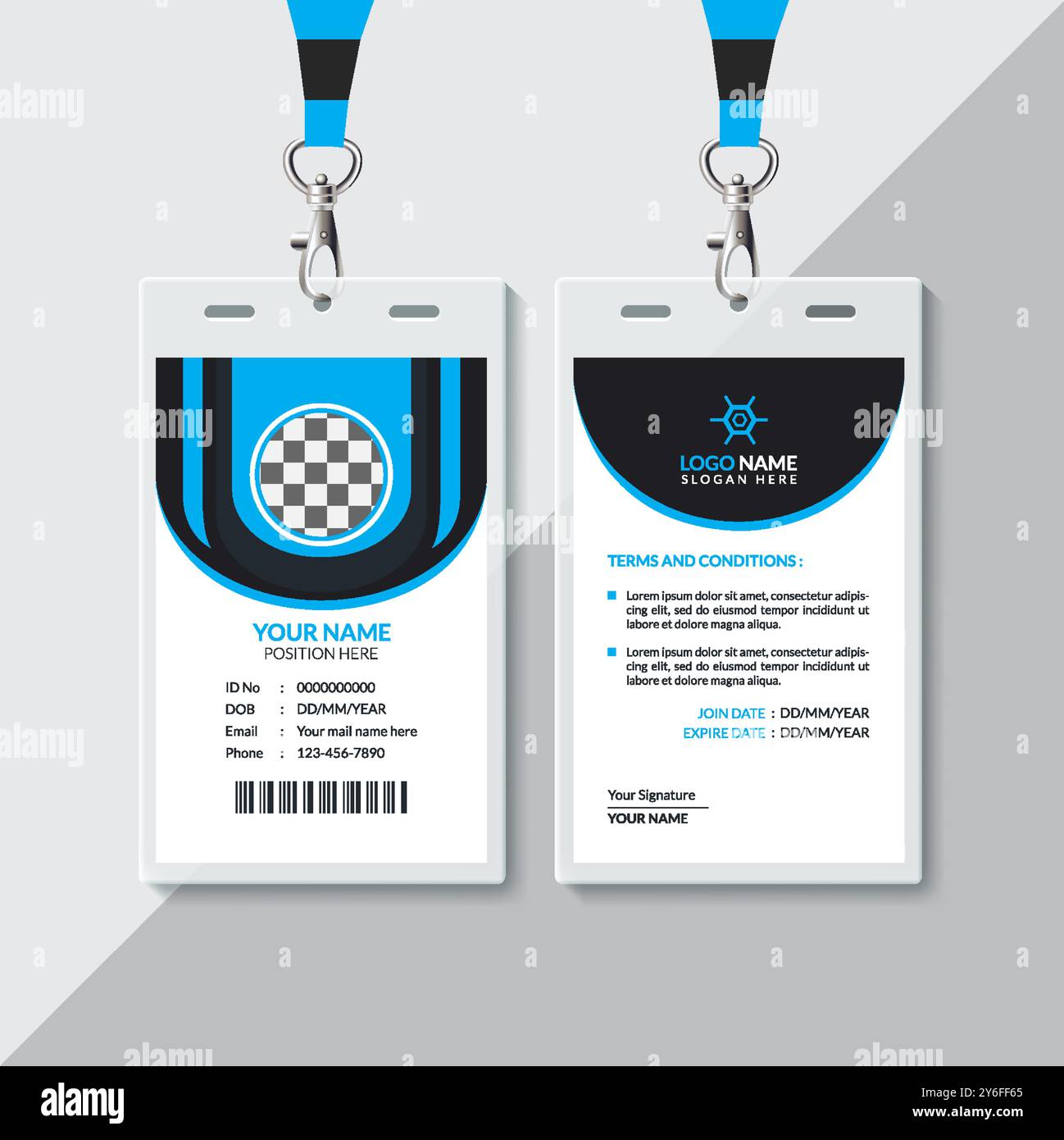ID Card Design Template Stock Vector Image & Art - Alamy