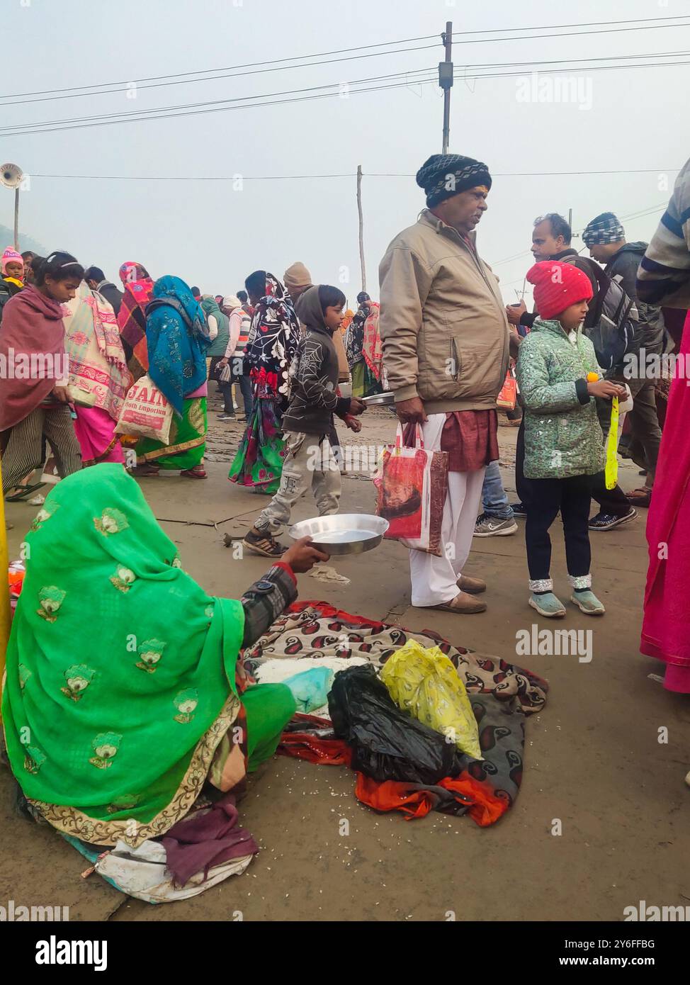 PRAYAGRAJ, UTTAR PRADESH, INDIA - AUGUST 14, 2023: Indian young woman ...