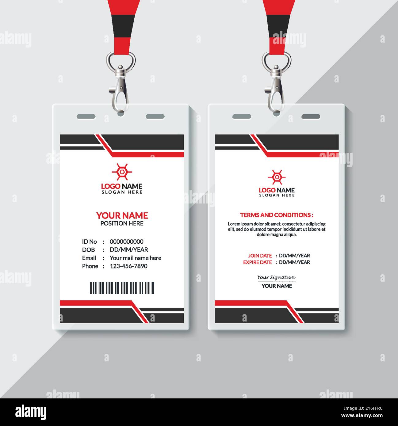 Creative ID Card Design Template Stock Vector Image & Art - Alamy