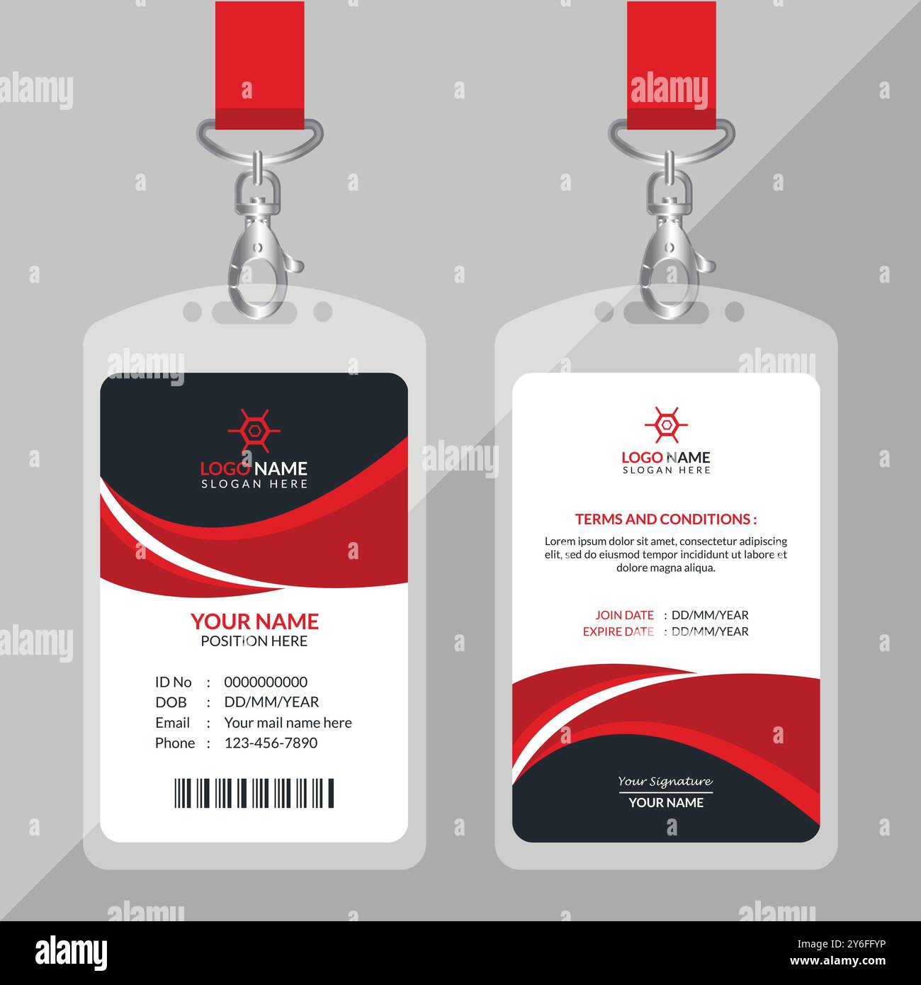 Creative ID Card Design Template Stock Vector Image & Art - Alamy