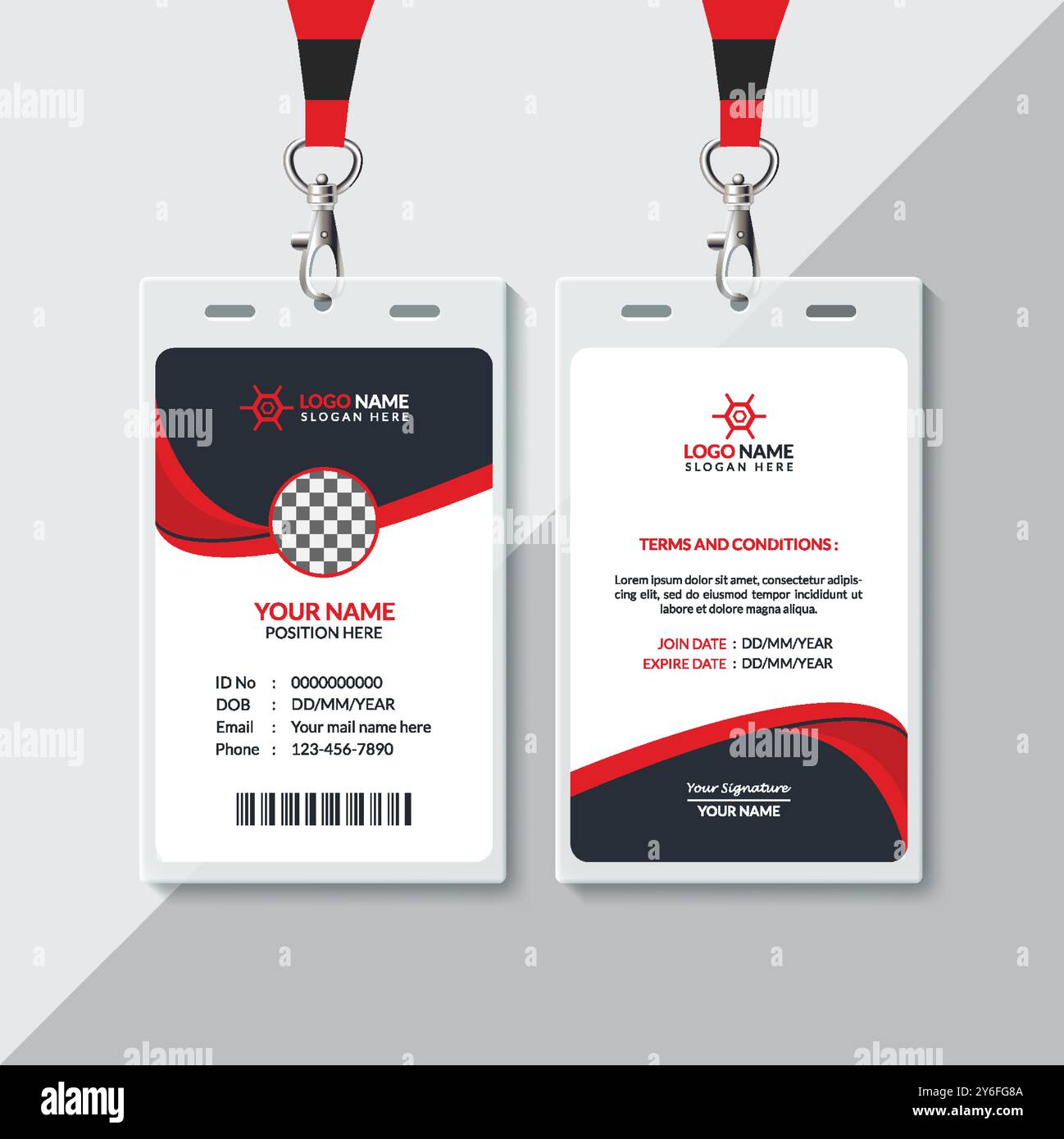 Creative ID Card Design Template Stock Vector Image & Art - Alamy