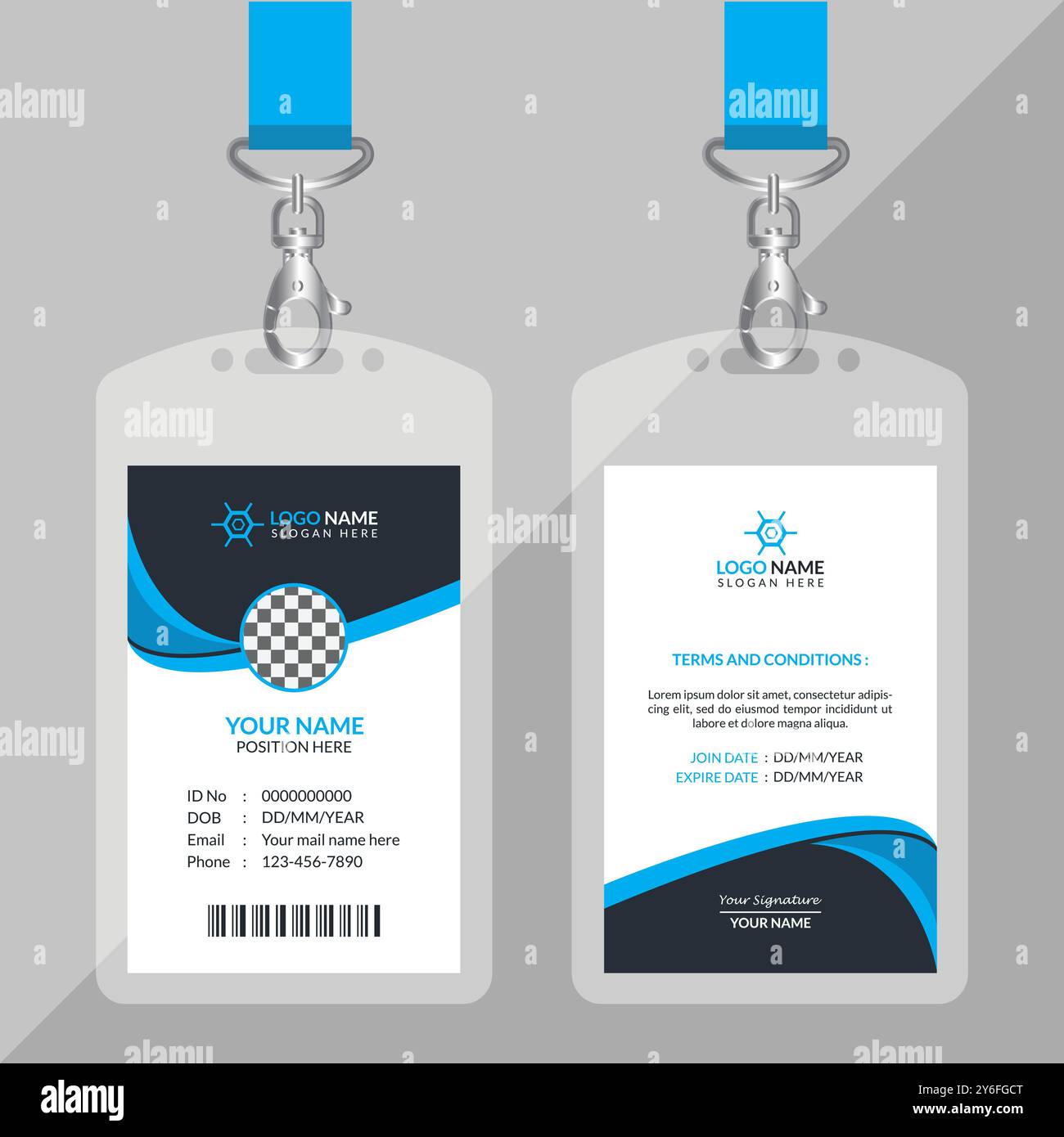 Minimal id card design hi-res stock photography and images - Alamy