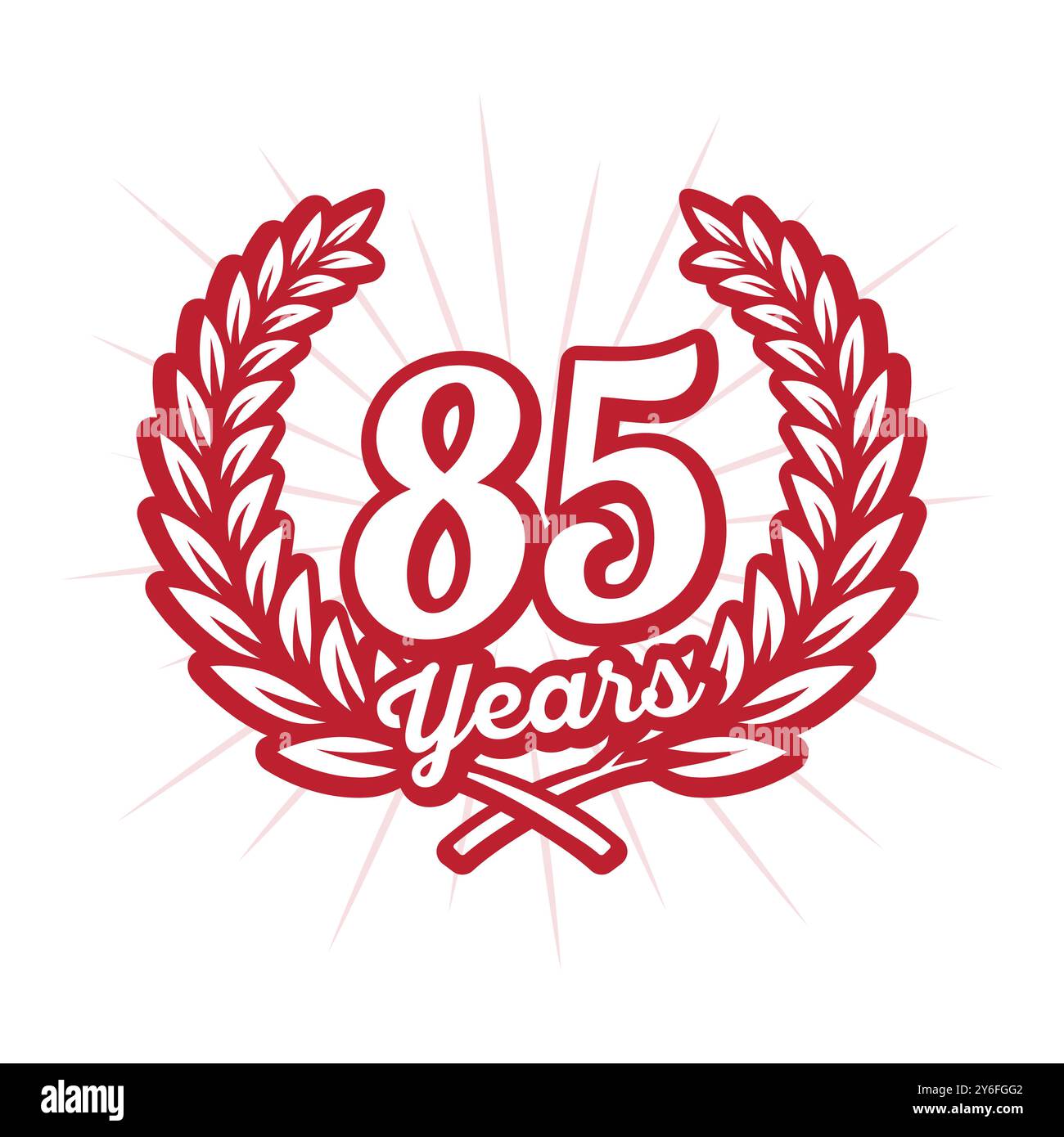 85 years anniversary celebration with laurel wreath. 85th anniversary ...