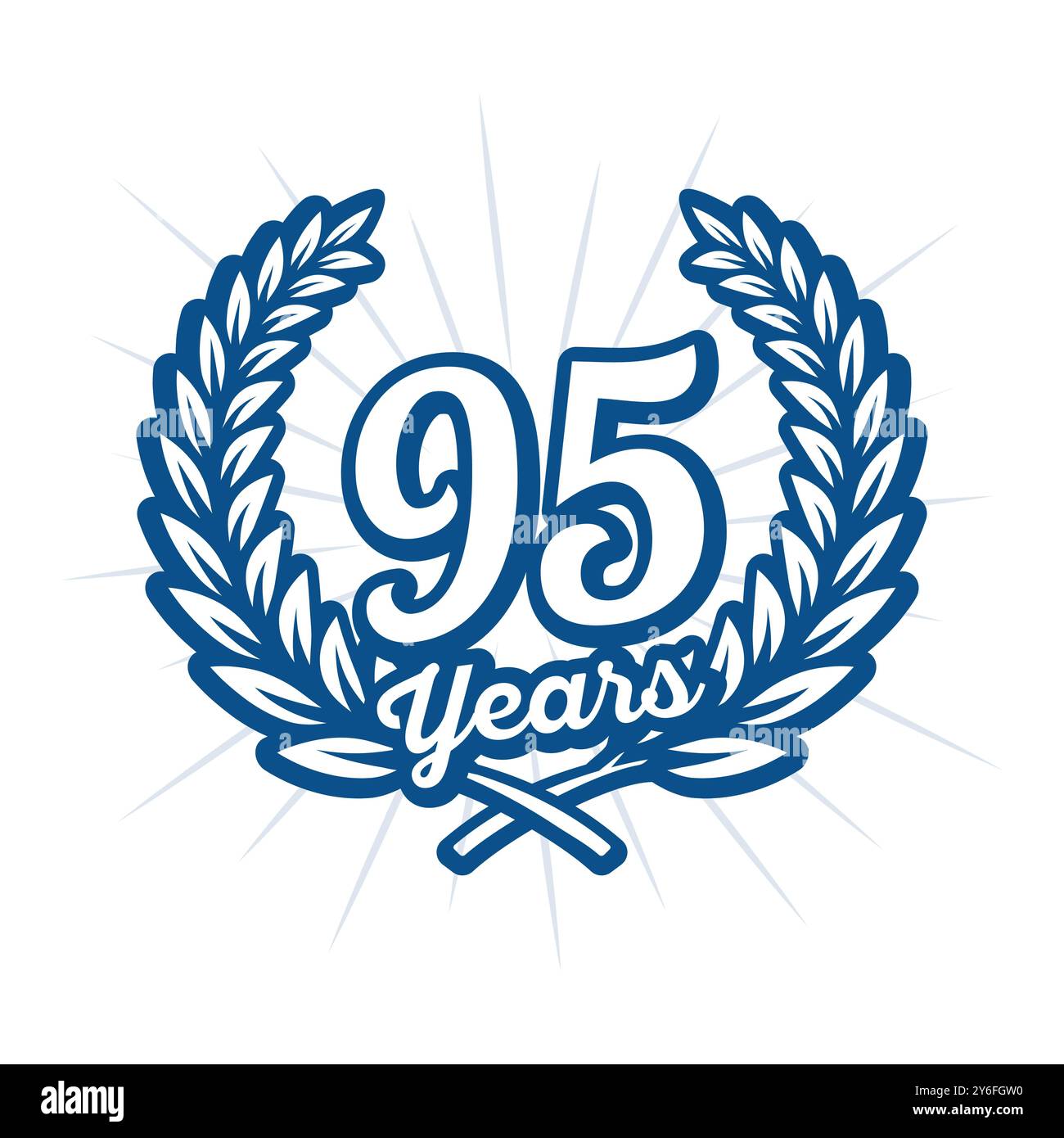 95 years anniversary celebration with laurel wreath. 95th anniversary ...