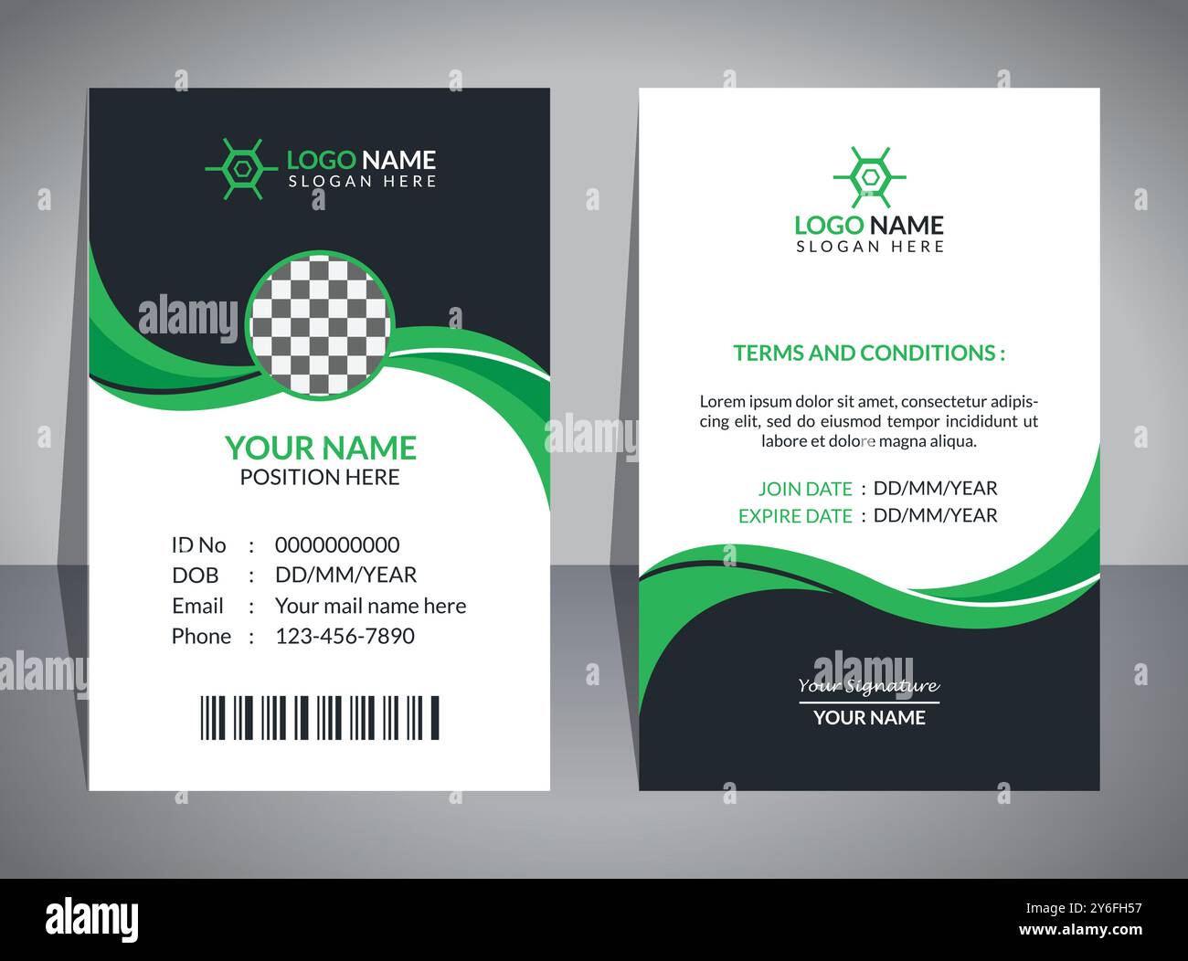 Identity card design hi-res stock photography and images - Alamy