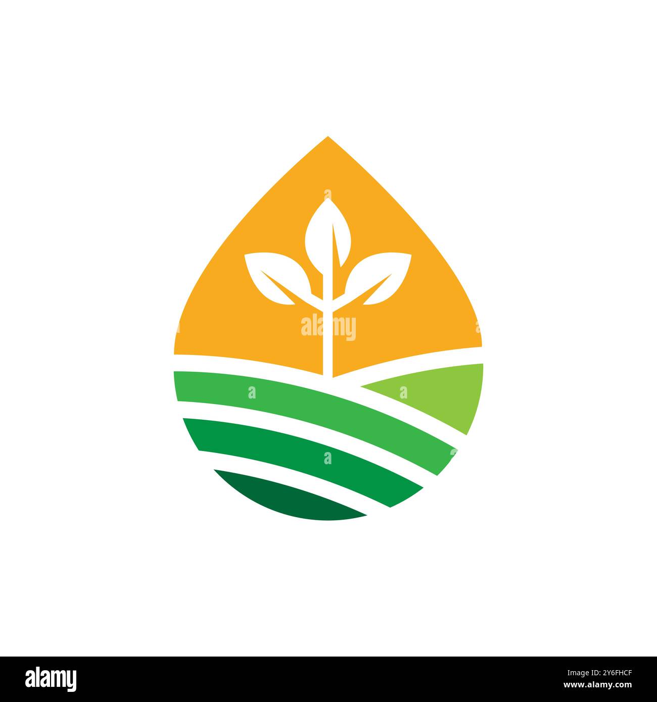 agriculture field circle colorful modern logo design vector Stock ...