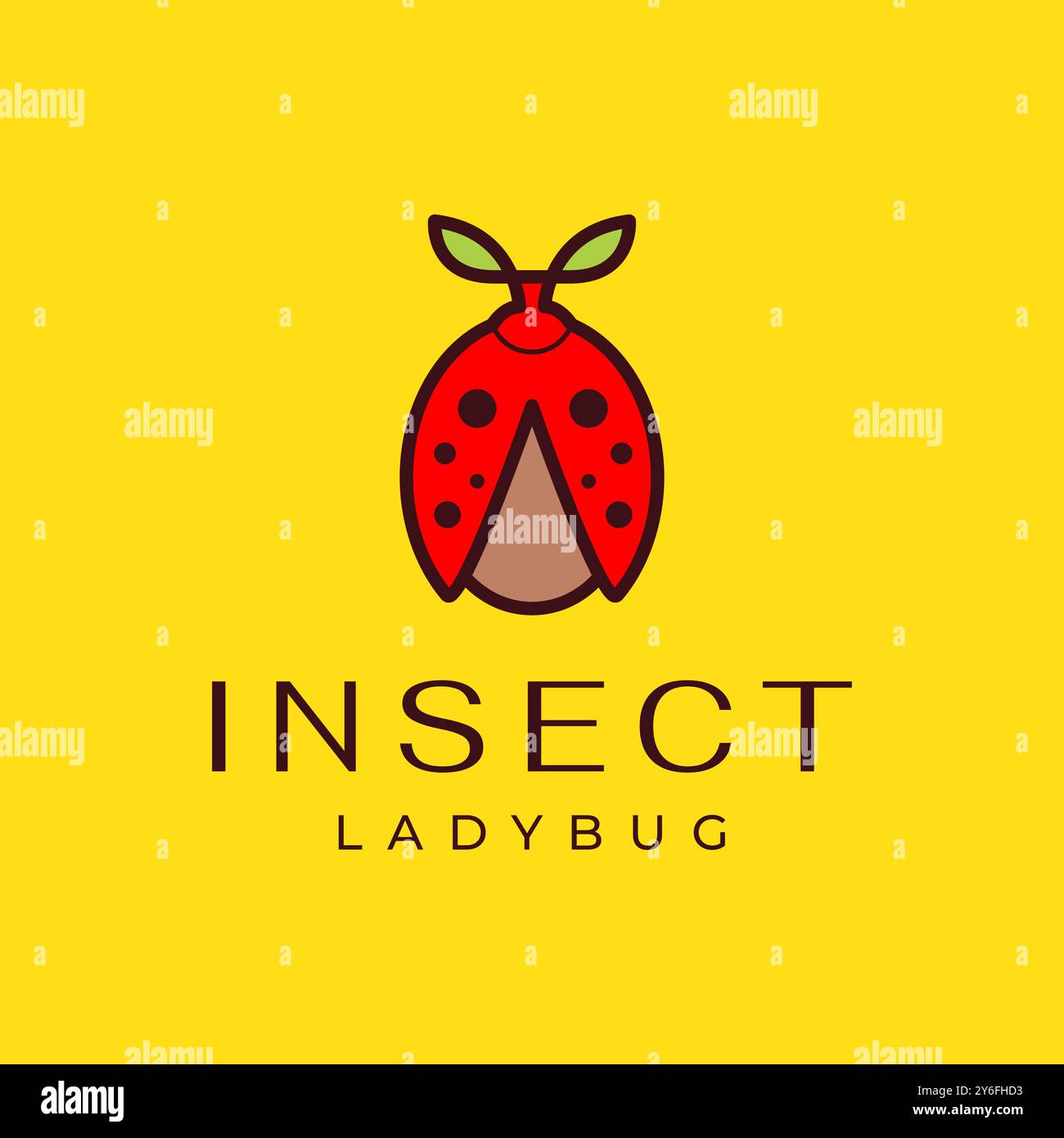 Lady bug aphids Stock Vector Images - Alamy