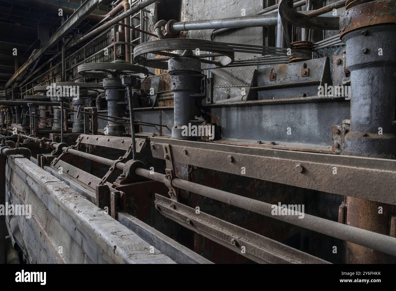 historic machinery of a abandoned mining site Stock Photo - Alamy