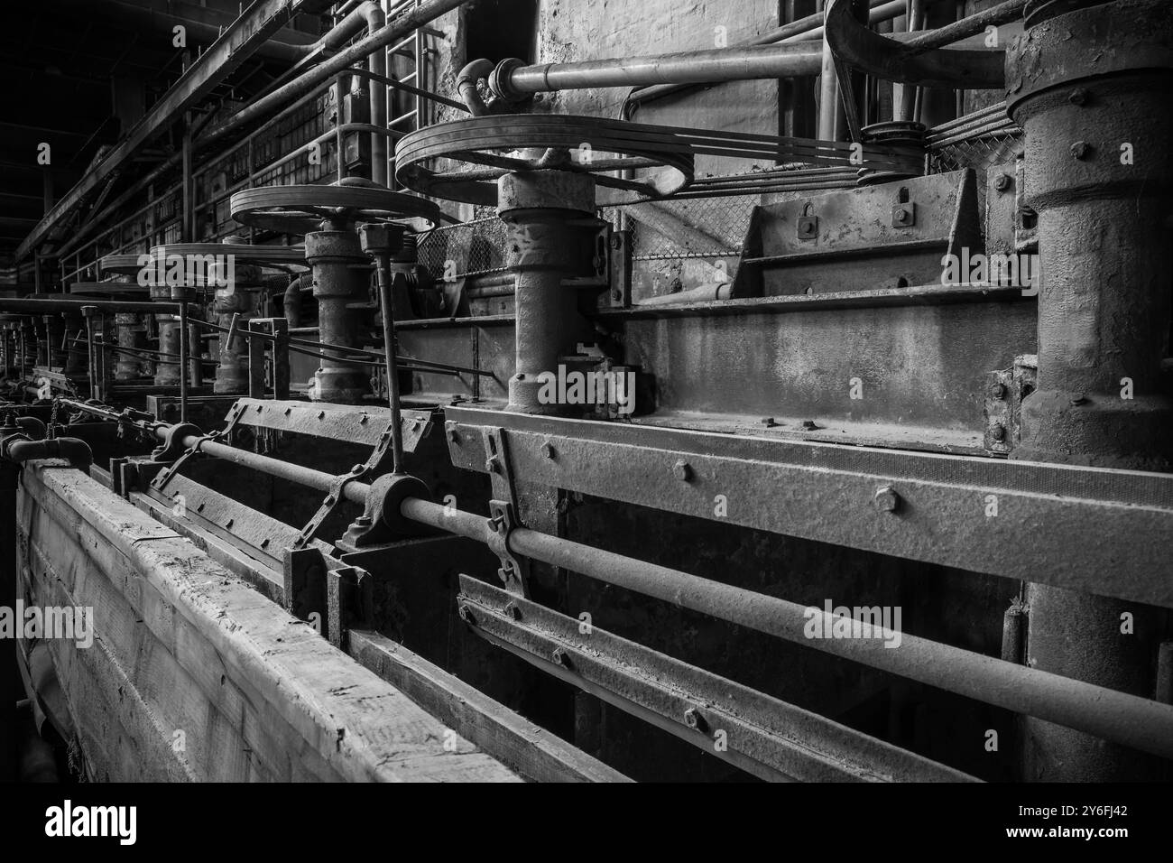 historic machinery of a abandoned mining site Stock Photo - Alamy