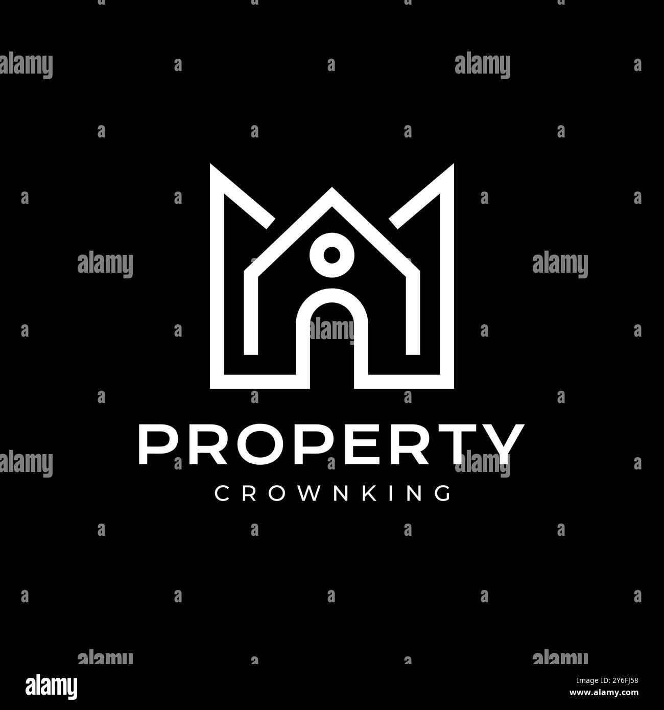 crown king building property house modern minimal clean simple line ...