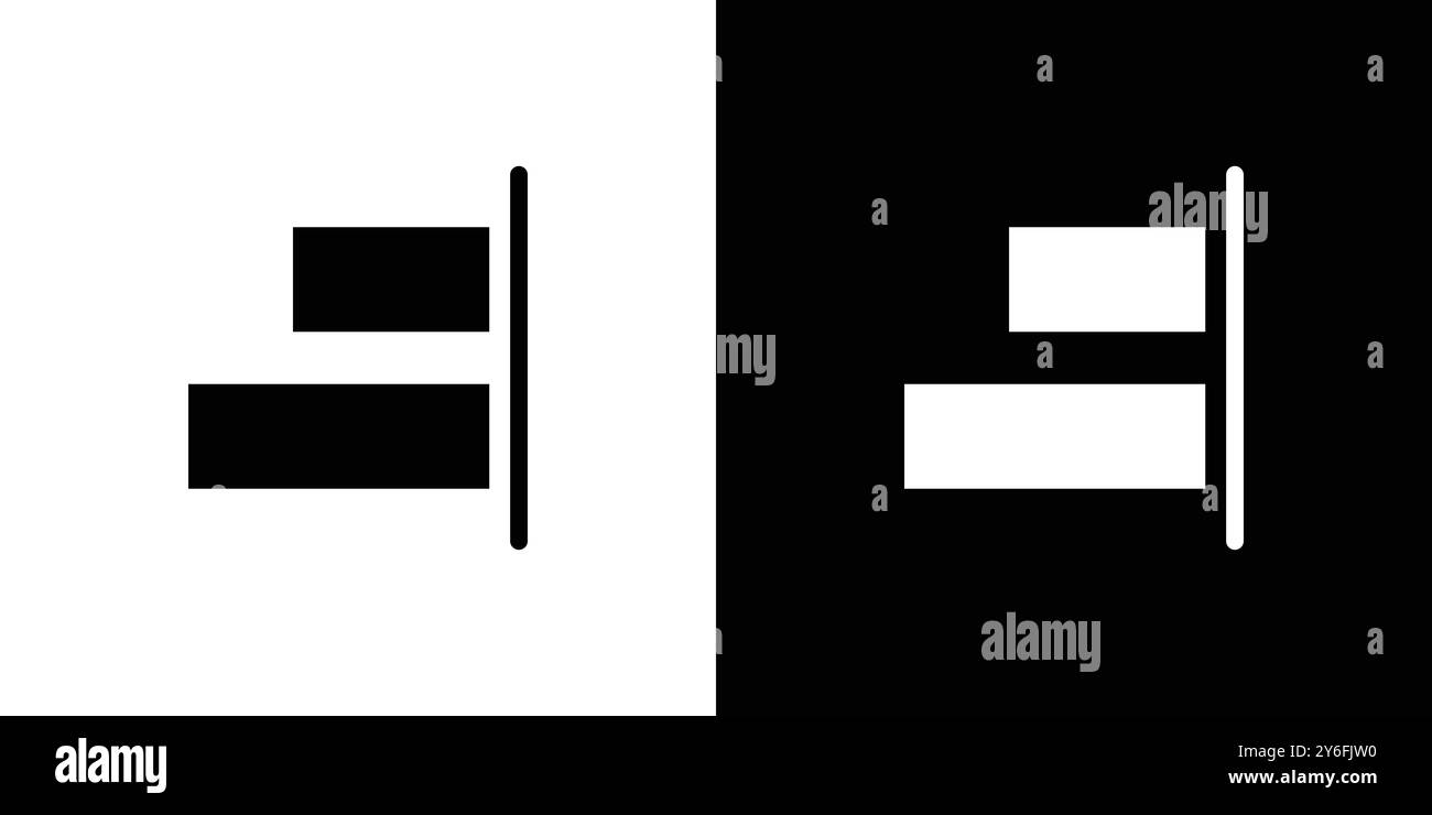 Alignment Icon Set In Thin Line Outline Style And Linear Vector Sign