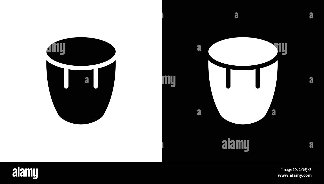 Conga drum icon set in thin line outline style and linear vector sign Stock Vector Image & Art ...