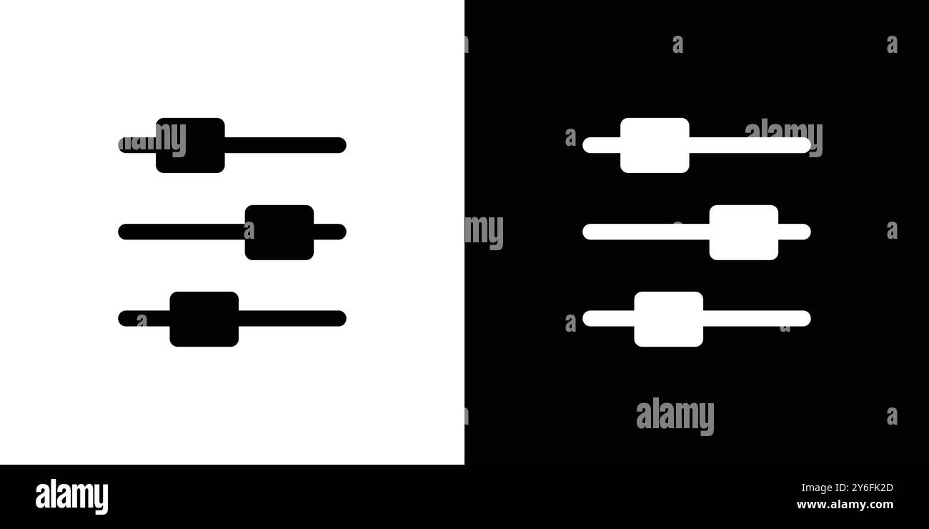 control panel icon set in thin line outline style and linear vector sign Stock Vector Image ...