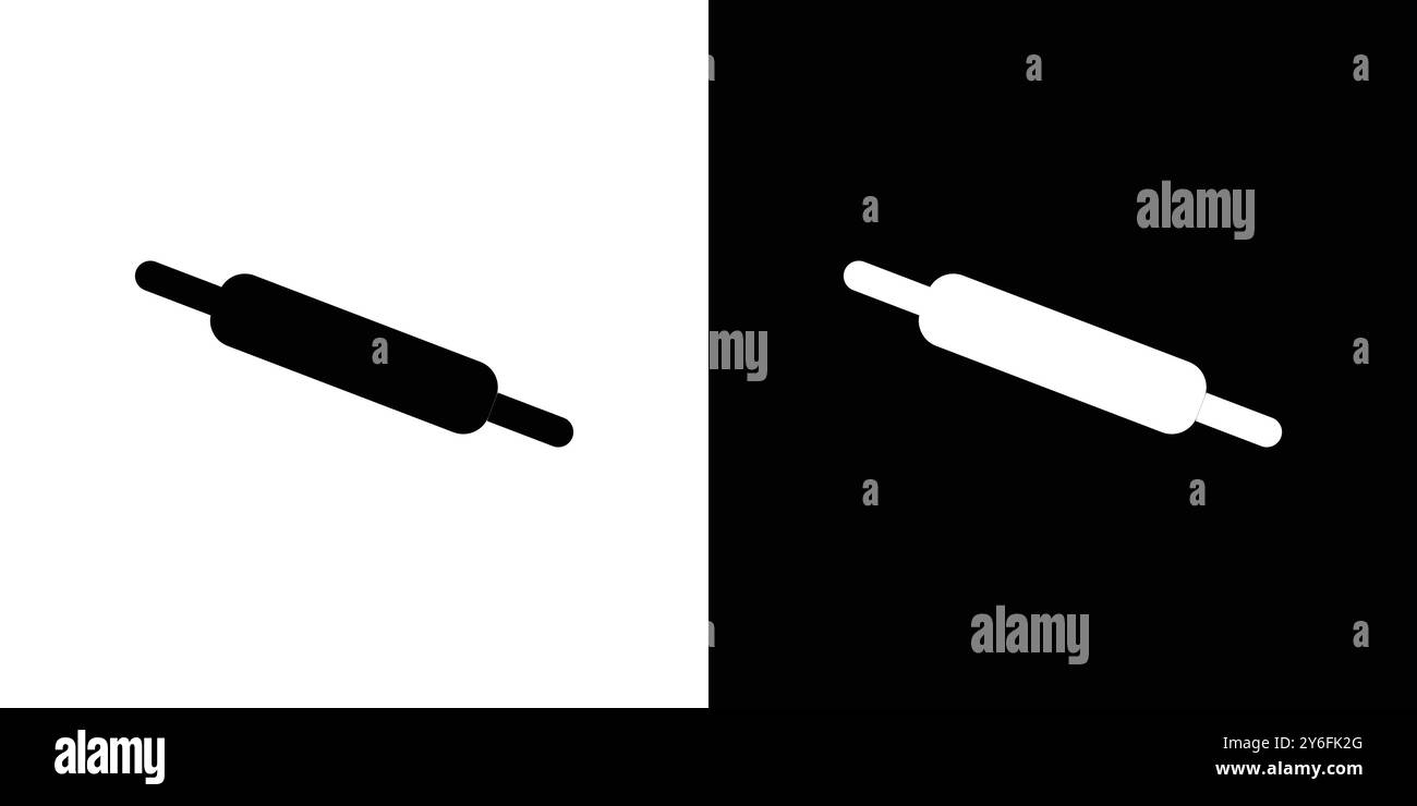 cooking roll icon set in thin line outline style and linear vector sign ...