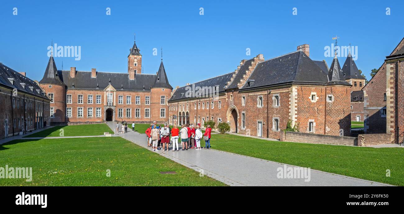 Courtyard with riding school and tithe barn of Commandery of Alden ...