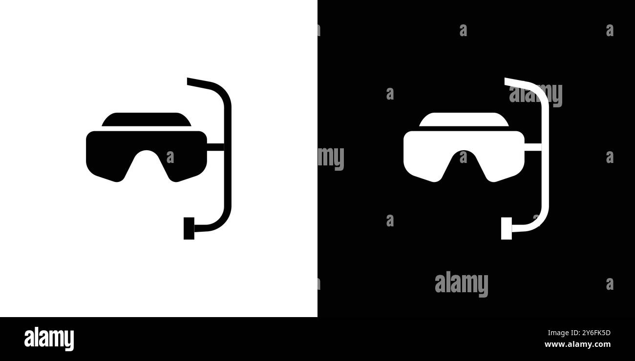 Diving mask icon set in thin line outline style and linear vector sign Stock Vector Image & Art ...