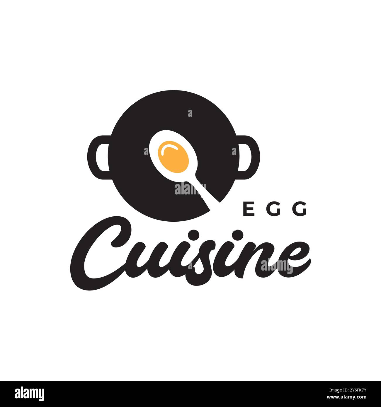 pan cooking egg cuisine food taste modern simple logo design vector ...