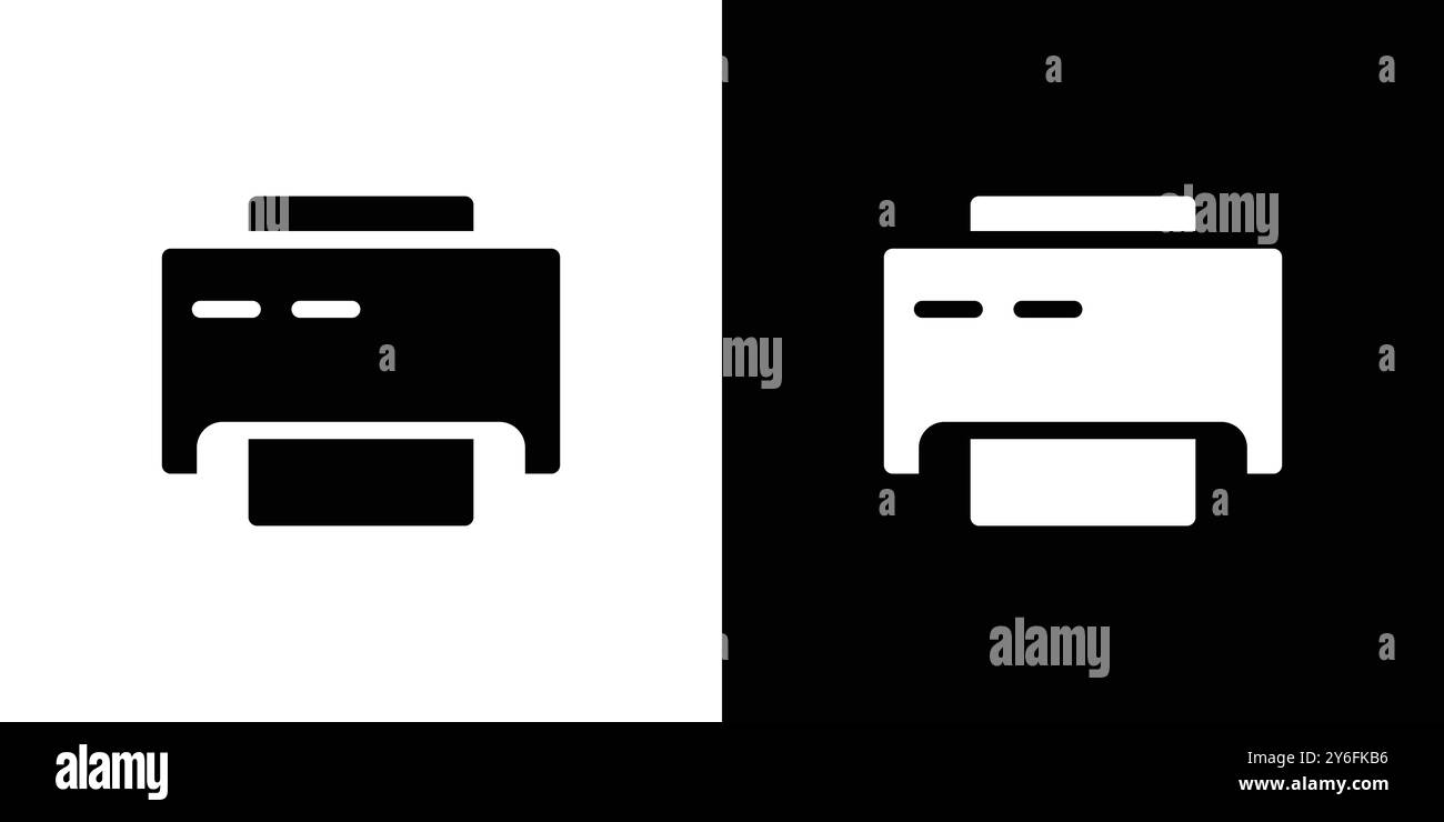 Document printing icon set in thin line outline style and linear vector ...