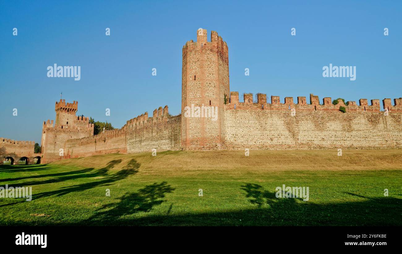 Rocca degli Alberi and city walls of Montagnana, Padua. Italy Stock ...