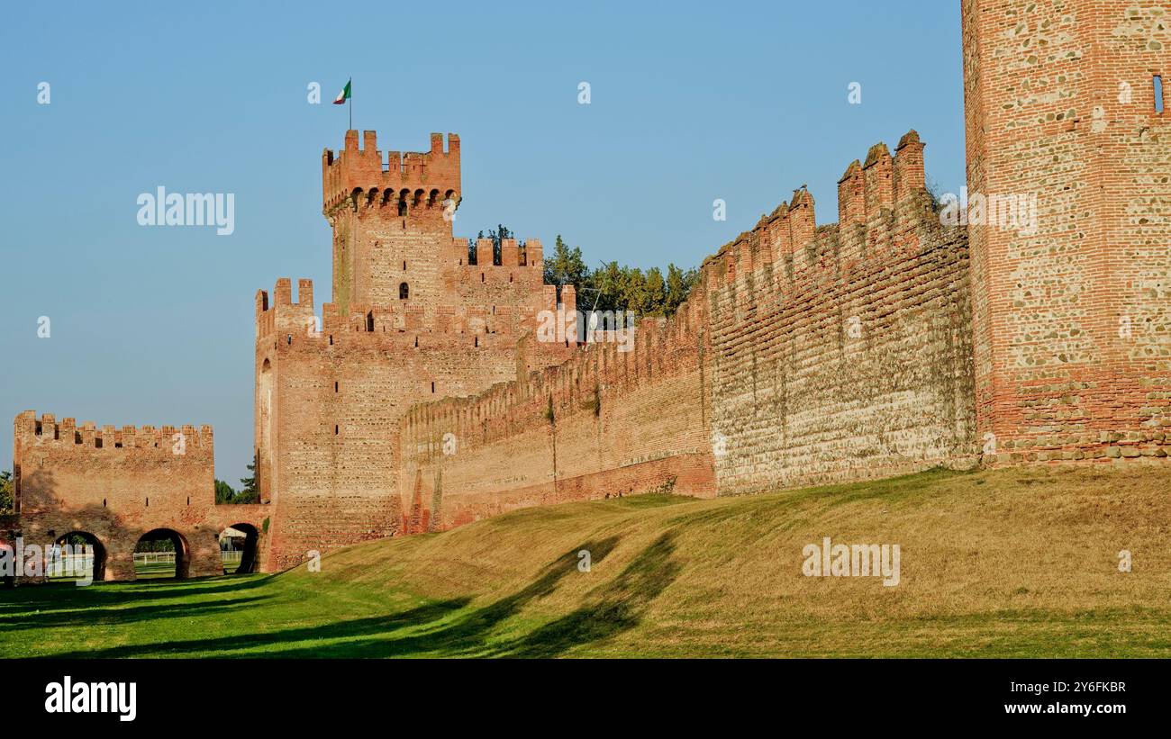 Rocca degli Alberi and city walls of Montagnana, Padua. Italy Stock ...