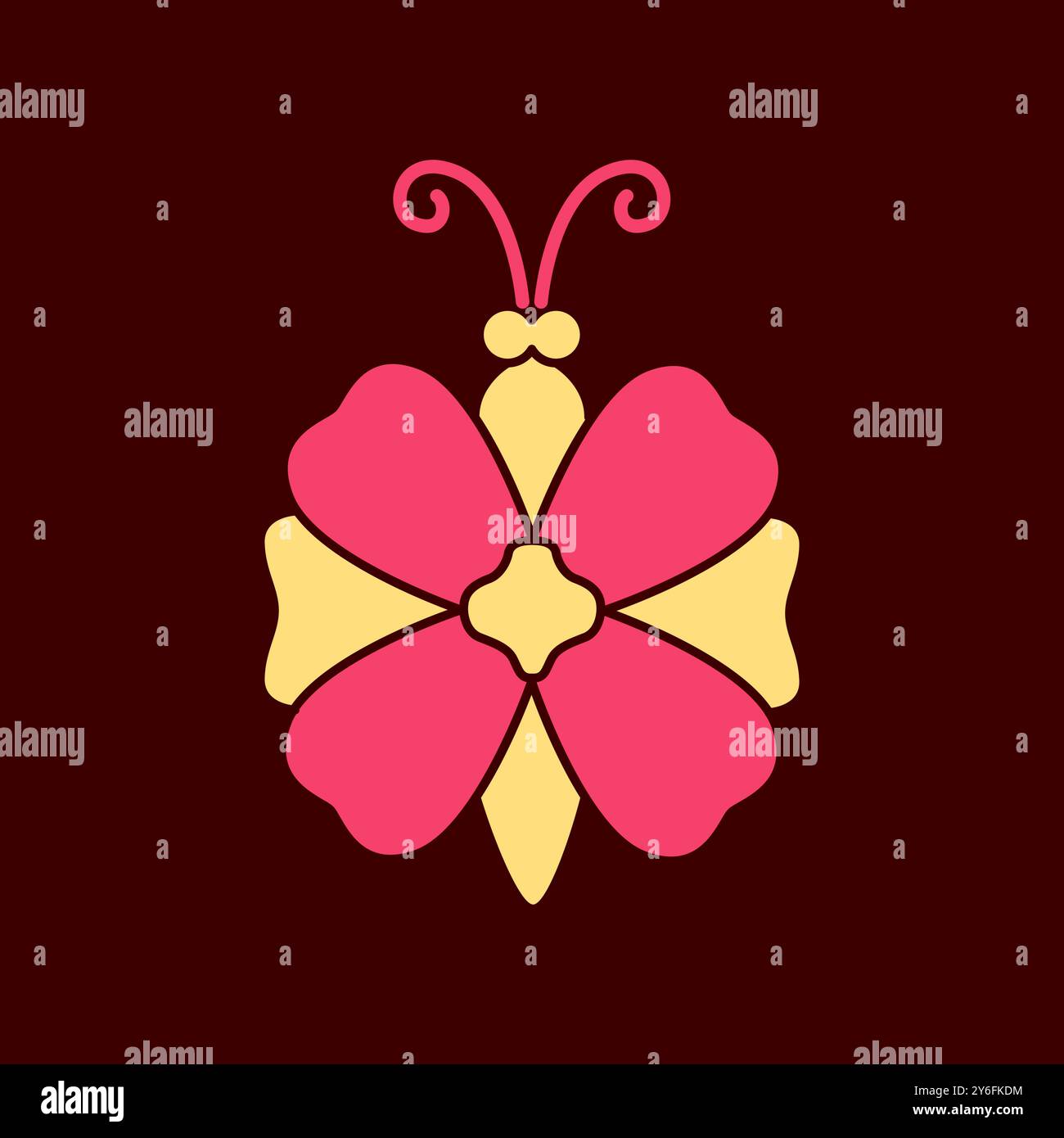 beautiful butterfly flower wings colorful modern logo design vector ...