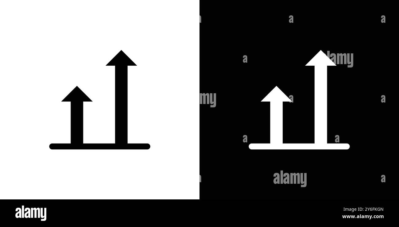 growth arrow bars icon set in thin line outline style and linear vector sign Stock Vector Image ...