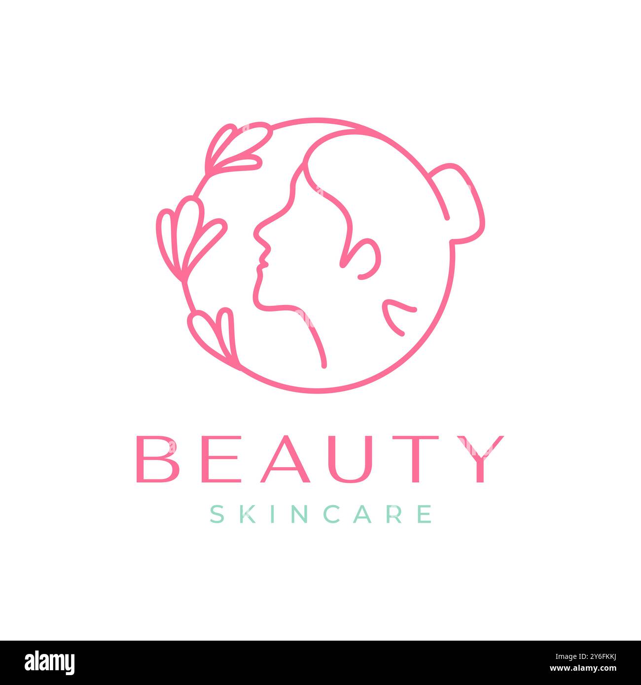 face women skincare beauty treatment line simple minimal logo design ...