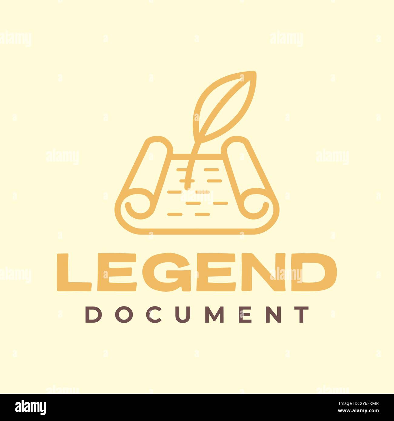 legend document line hipster simple logo design vector Stock Vector ...