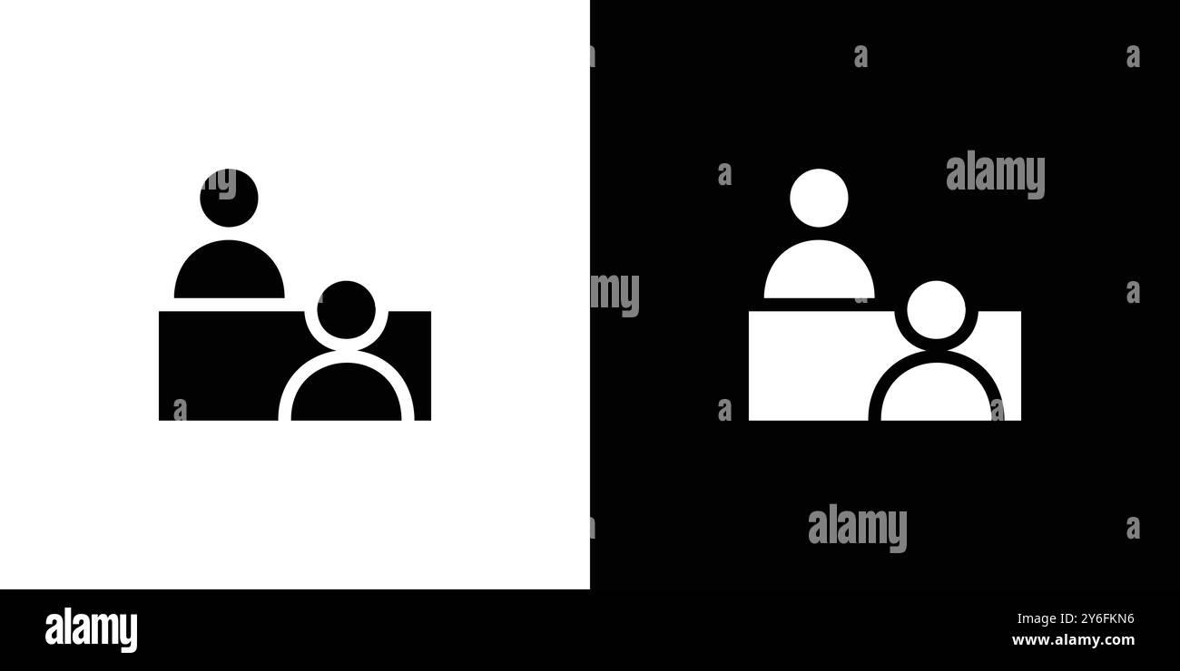 Interview Preparation icon set in thin line outline style and linear ...