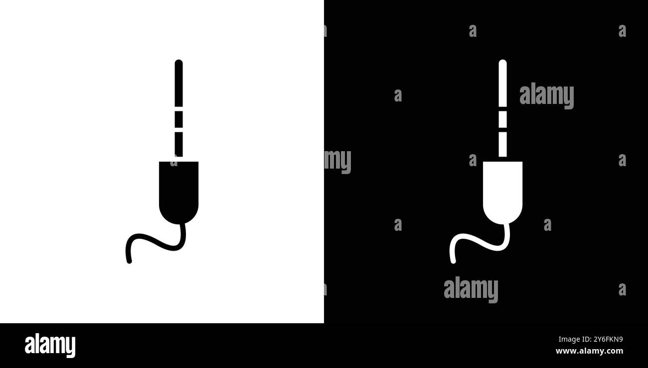 Jack cable icon set in thin line outline style and linear vector sign ... Jack cable icon set in thin line outline style and linear vector sign ...