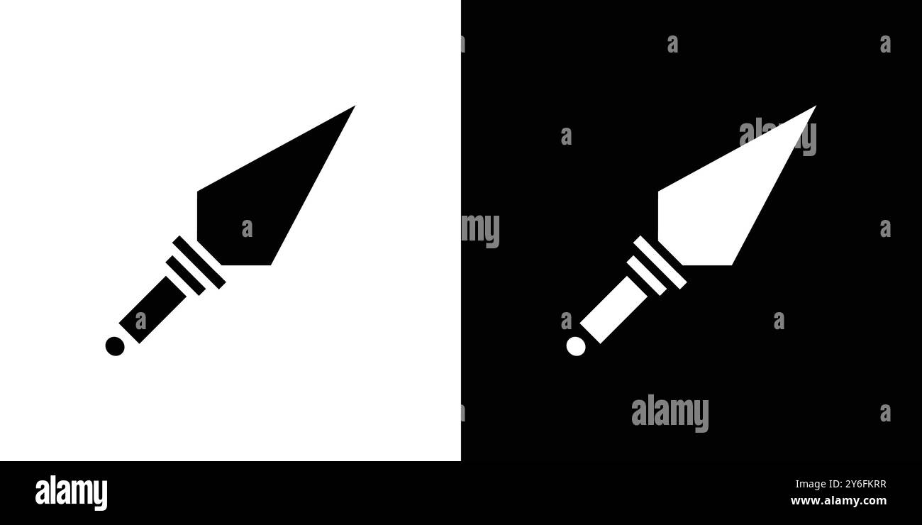 Kunai throwing knife icon set in thin line outline style and linear vector sign Stock Vector ...