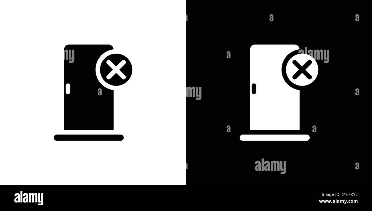 No entry icon set in thin line outline style and linear vector sign Stock Vector Image & Art - Alamy