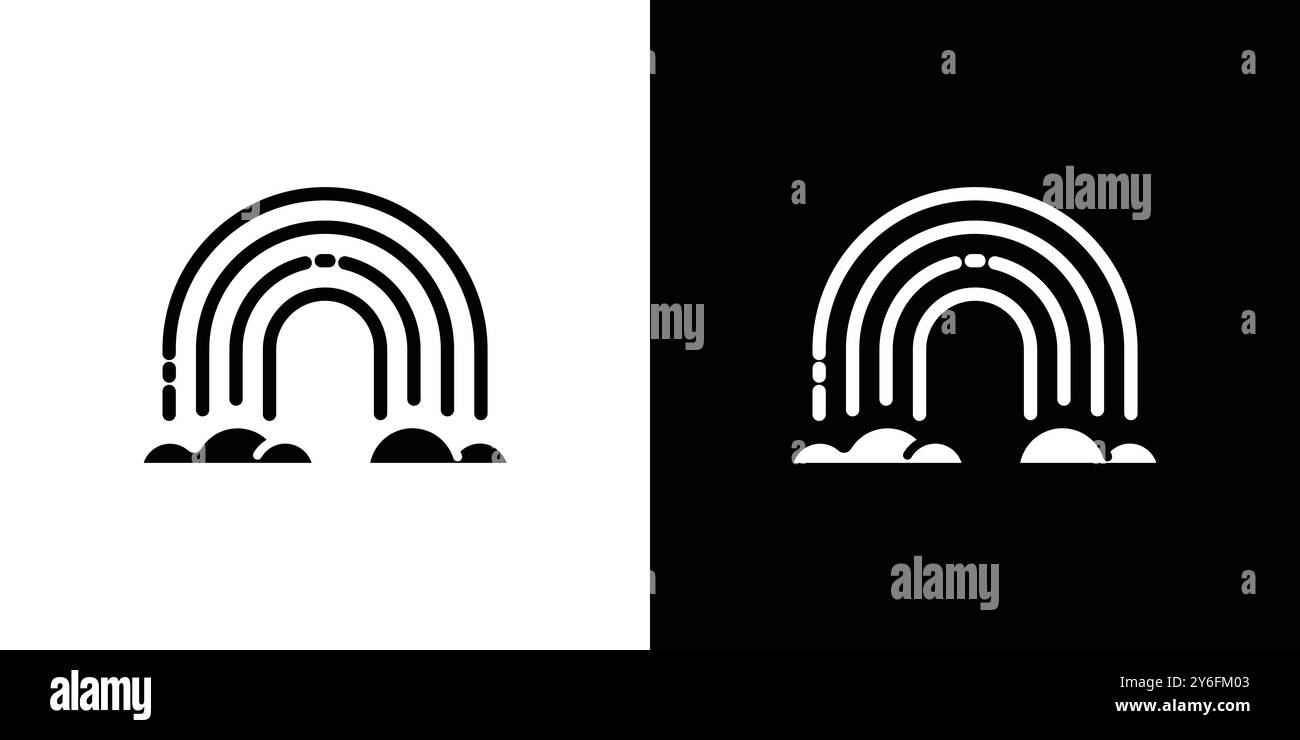 rainbow icon set in thin line outline style and linear vector sign Stock Vector Image & Art - Alamy