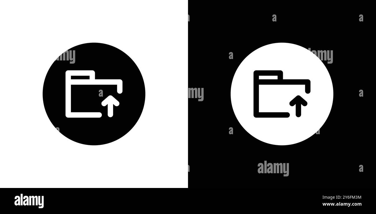 Ftp Navigate Up Icon Set In Thin Line Outline Style And Linear Vector Sign Stock Vector Image