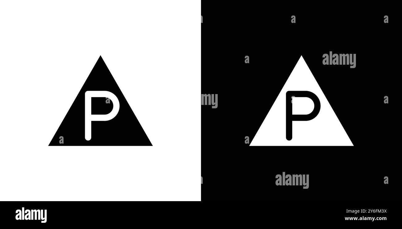 Parking icon set in thin line outline style and linear vector sign ...