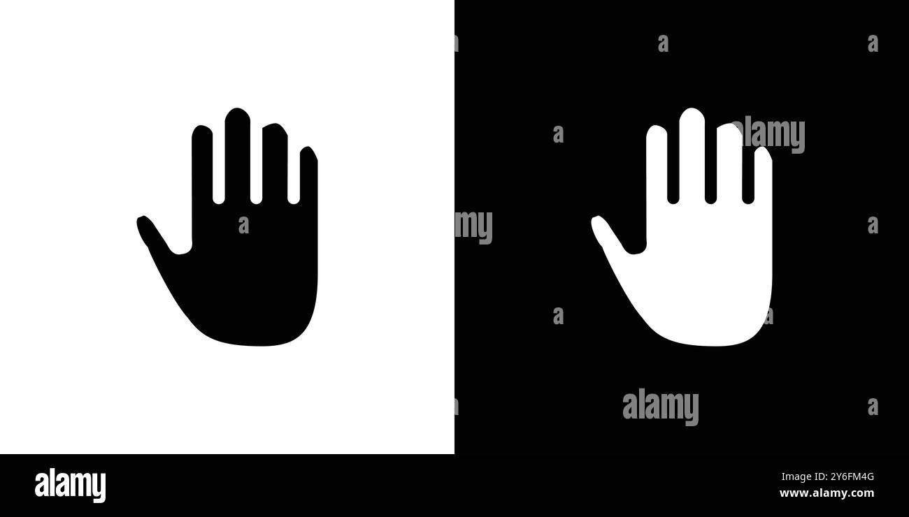 Raised Hand Icon Set In Thin Line Outline Style And Linear Vector Sign Stock Vector Image And Art