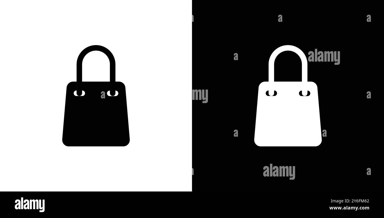 Shopping bag icon set in thin line outline style and linear vector sign ...
