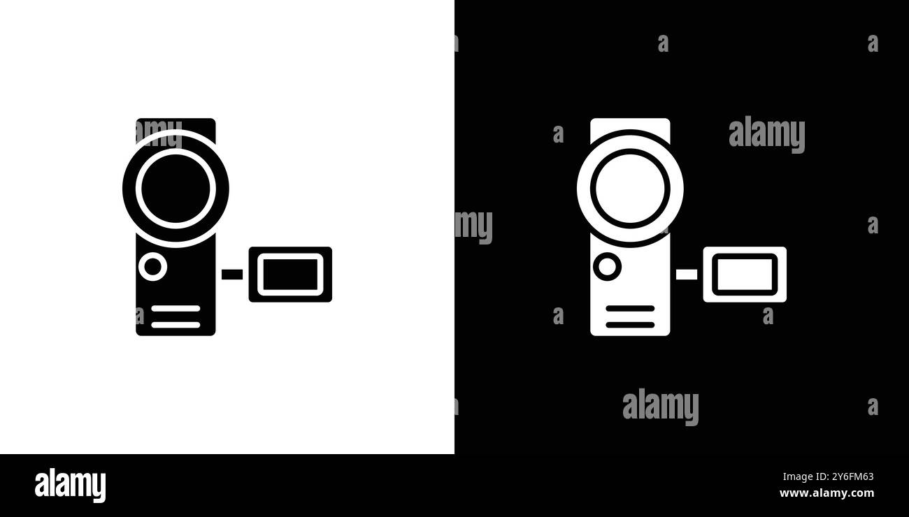 Handy Cam Icon set in thin line outline style and linear vector sign Stock Vector Image & Art ...
