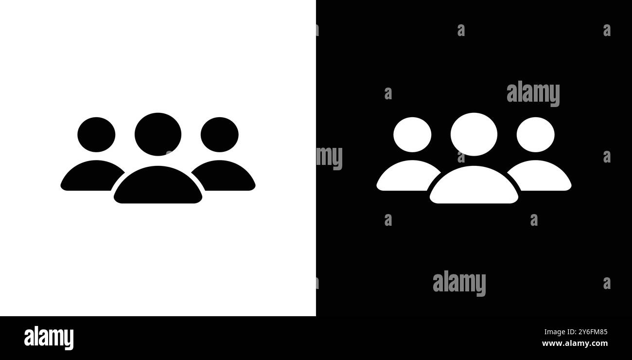 Squad icon set in thin line outline style and linear vector sign Stock ...