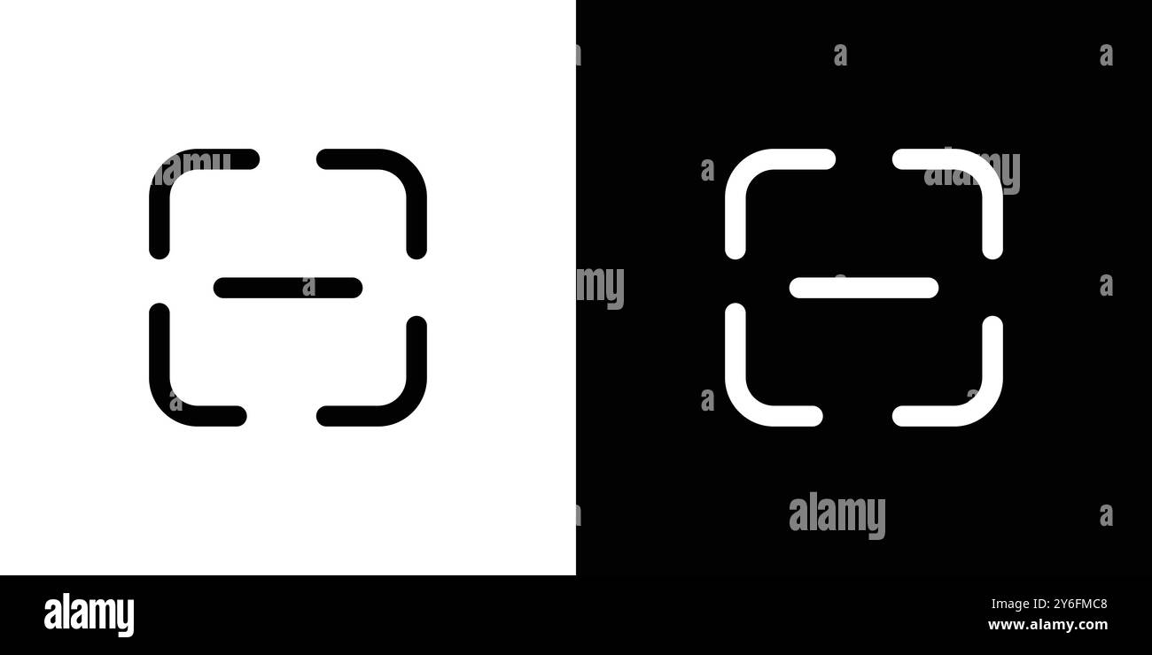 scan button icon set in thin line outline style and linear vector sign Stock Vector Image & Art ...