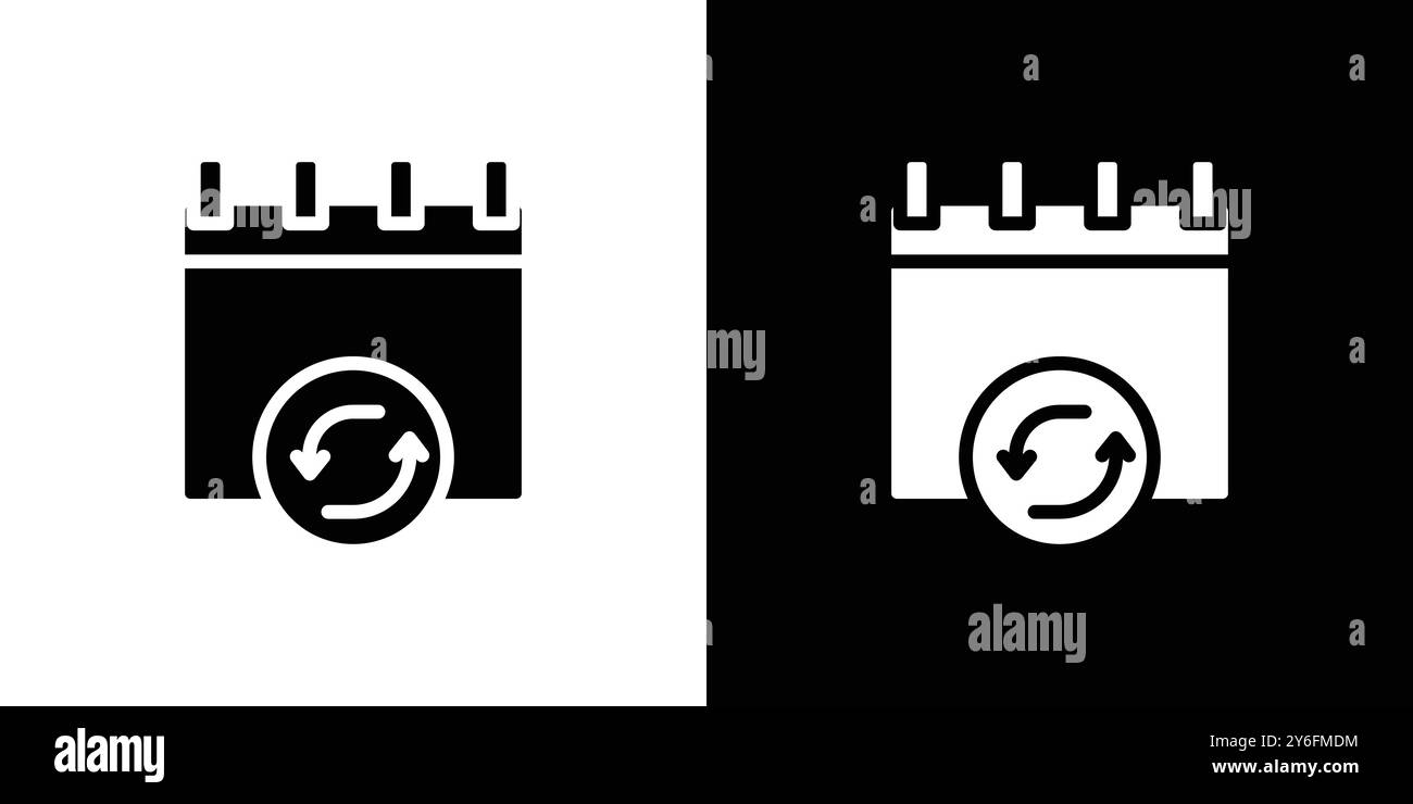 Update Calendar icon set in thin line outline style and linear vector sign Stock Vector Image ...