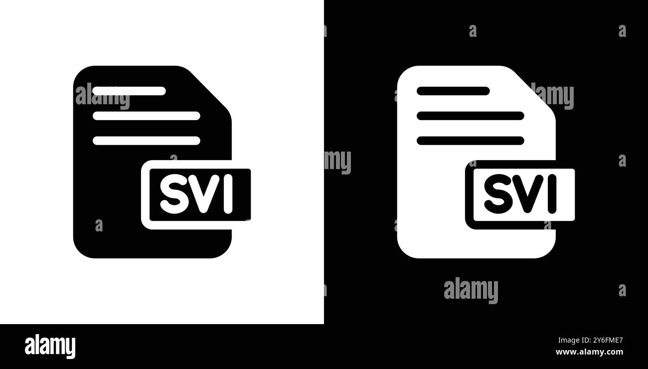 Svi File Document Icon Set In Thin Line Outline Style And Linear Vector Sign Stock Vector Image