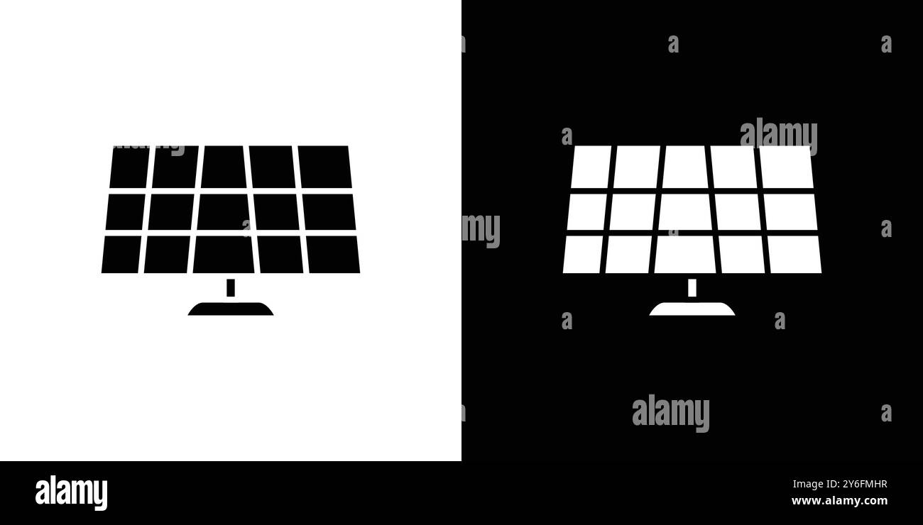 Solar collector icon set in thin line outline style and linear vector sign Stock Vector Image ...