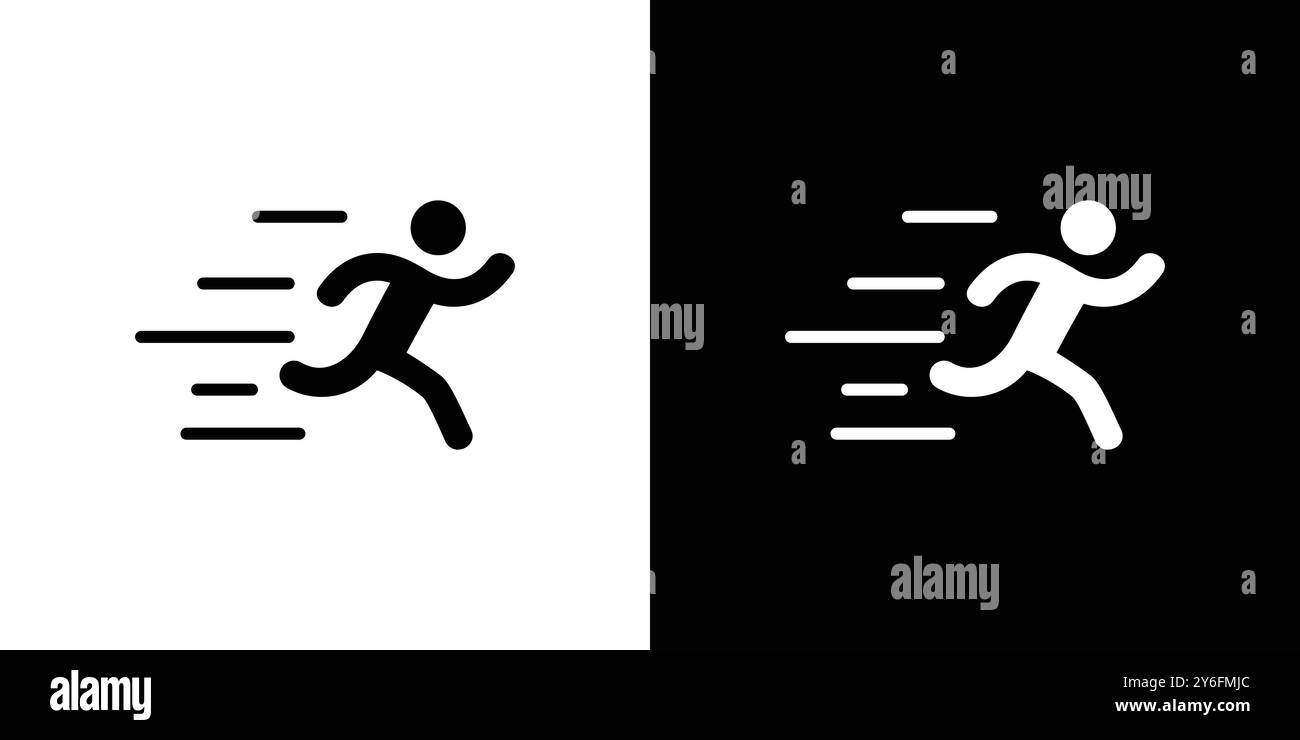 Sprint icon set in thin line outline style and linear vector sign Stock ...