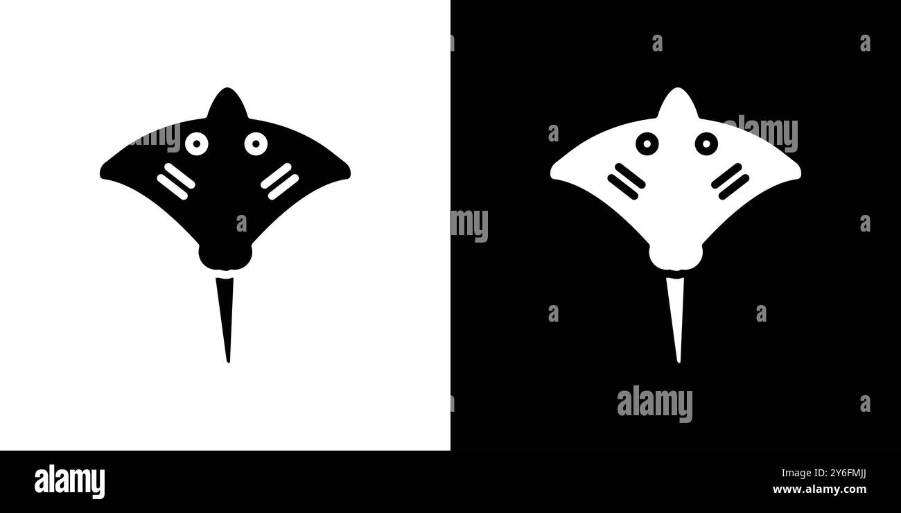 Stingray Icon Set In Thin Line Outline Style And Linear Vector Sign Stock Vector Image And Art Alamy
