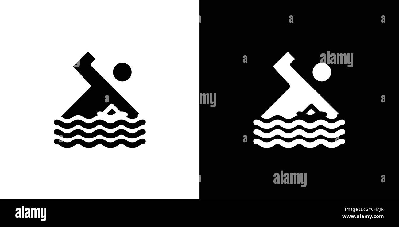 Swimming Icon Set In Thin Line Outline Style And Linear Vector Sign Stock Vector Image And Art Alamy