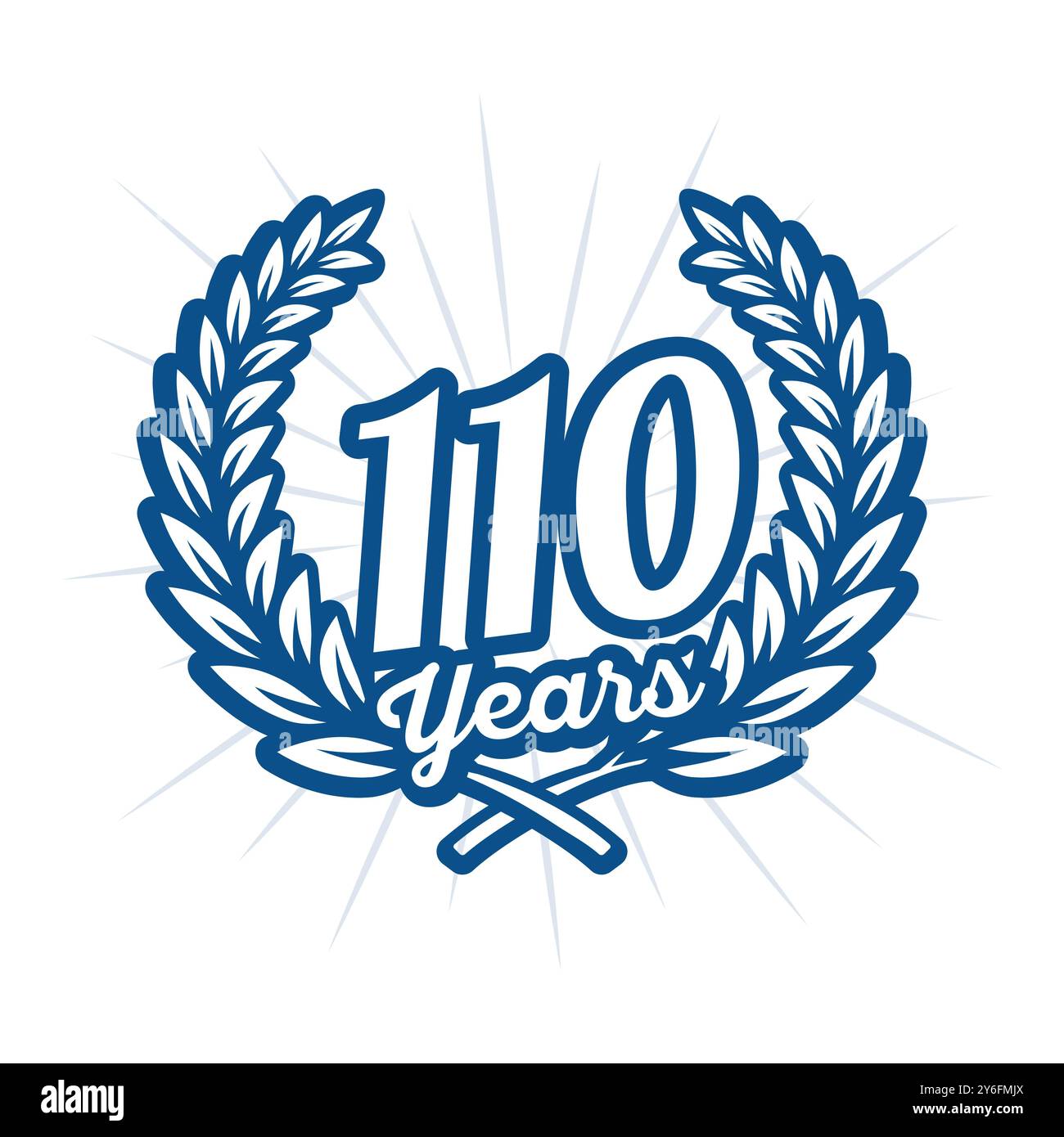 110 years anniversary celebration with laurel wreath. 110th anniversary ...