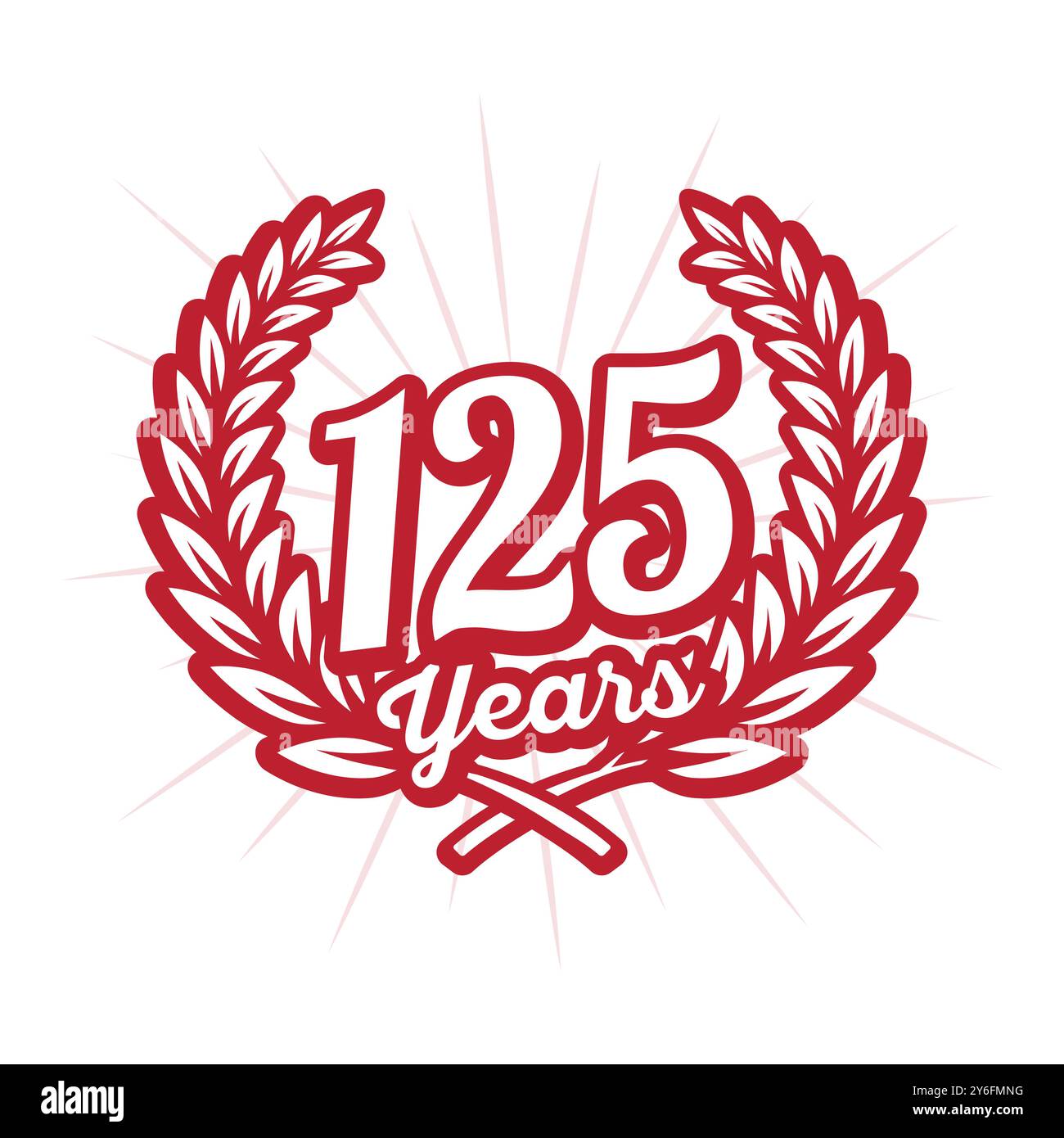 125 years anniversary celebration with laurel wreath. 125th anniversary ...