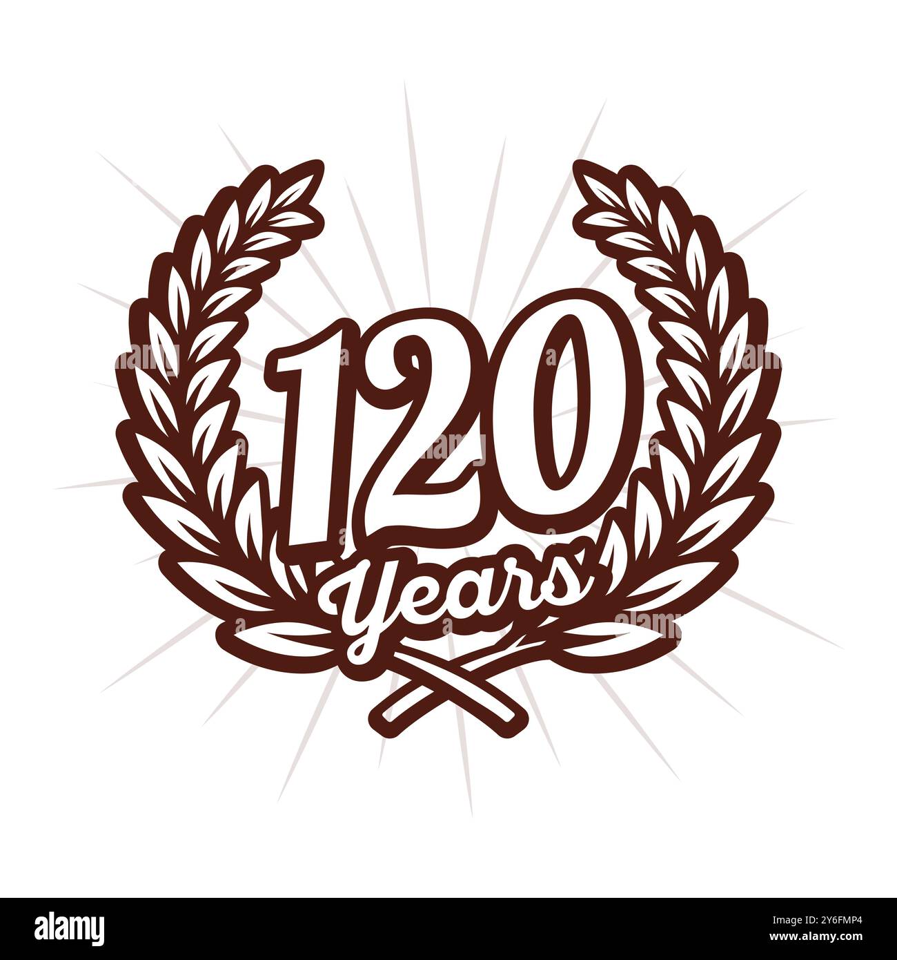 120 years anniversary celebration with laurel wreath. 120th anniversary ...
